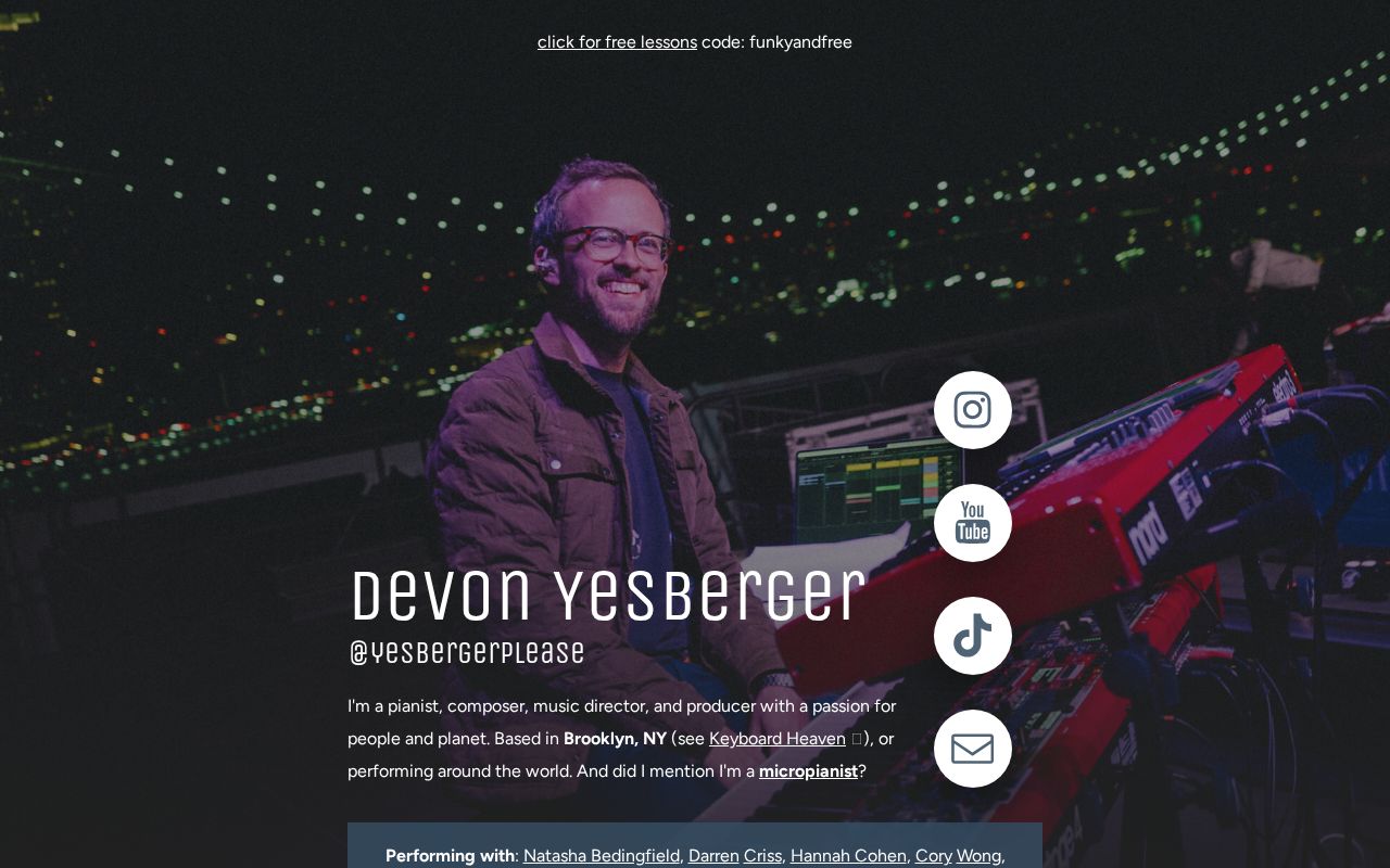 yesbergerplease – devon yesberger – pianist, composer, teacher